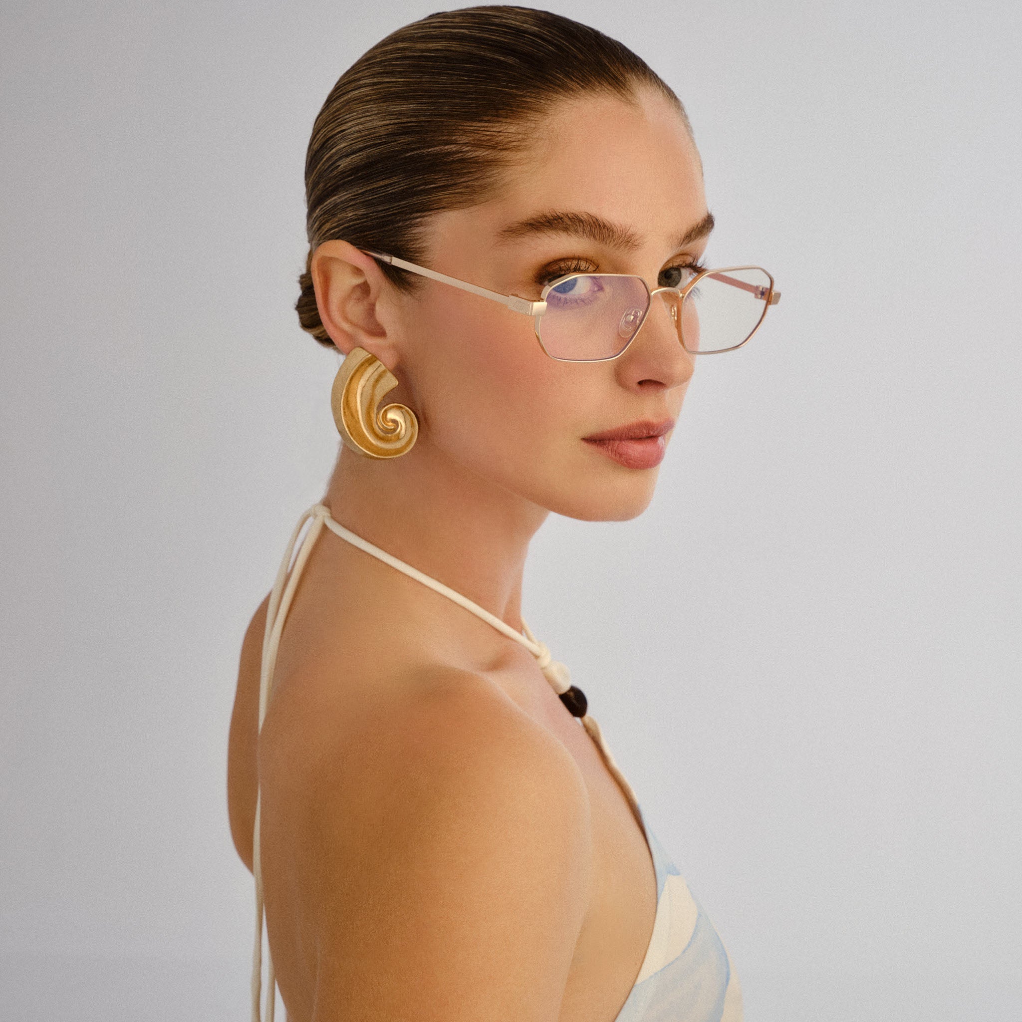 Mythic Gold Uni-Sex Octagon Blue Light | Le Specs