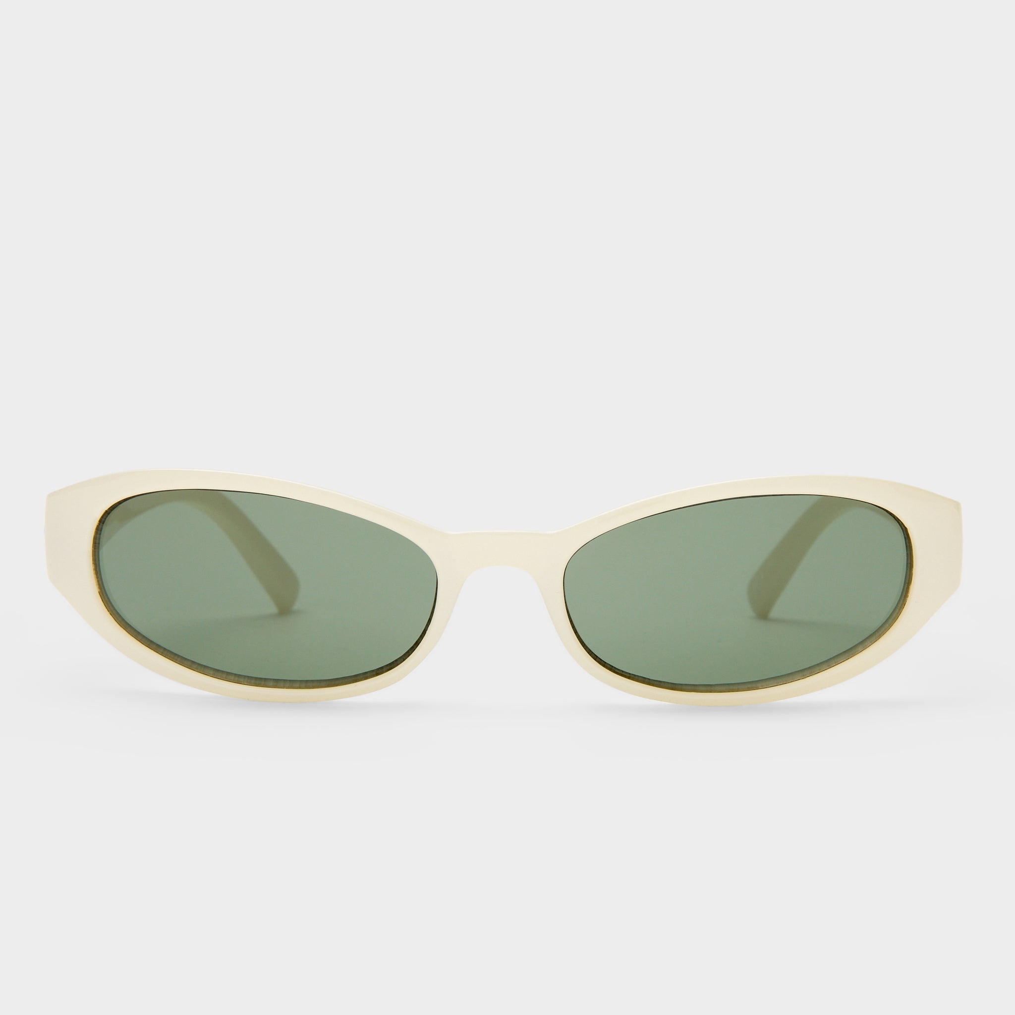Popalicious Wide Fit Pearl Ivory Female Oval Sunglasses | Le Specs