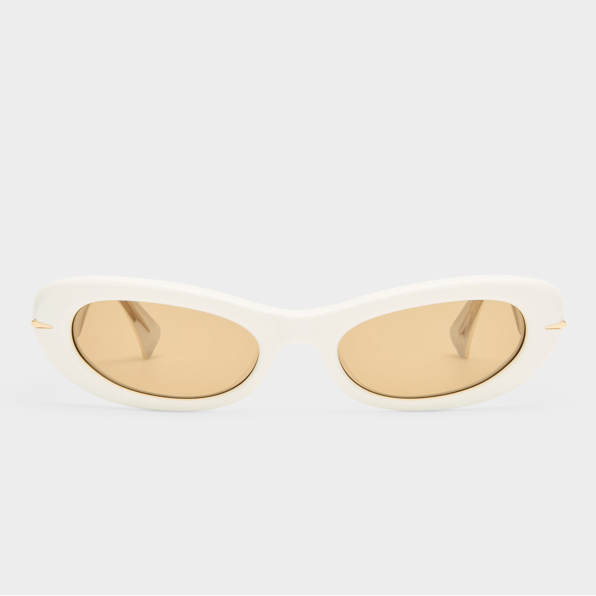 Numero Uno Ivory Female Oval Sunglasses | Le Specs