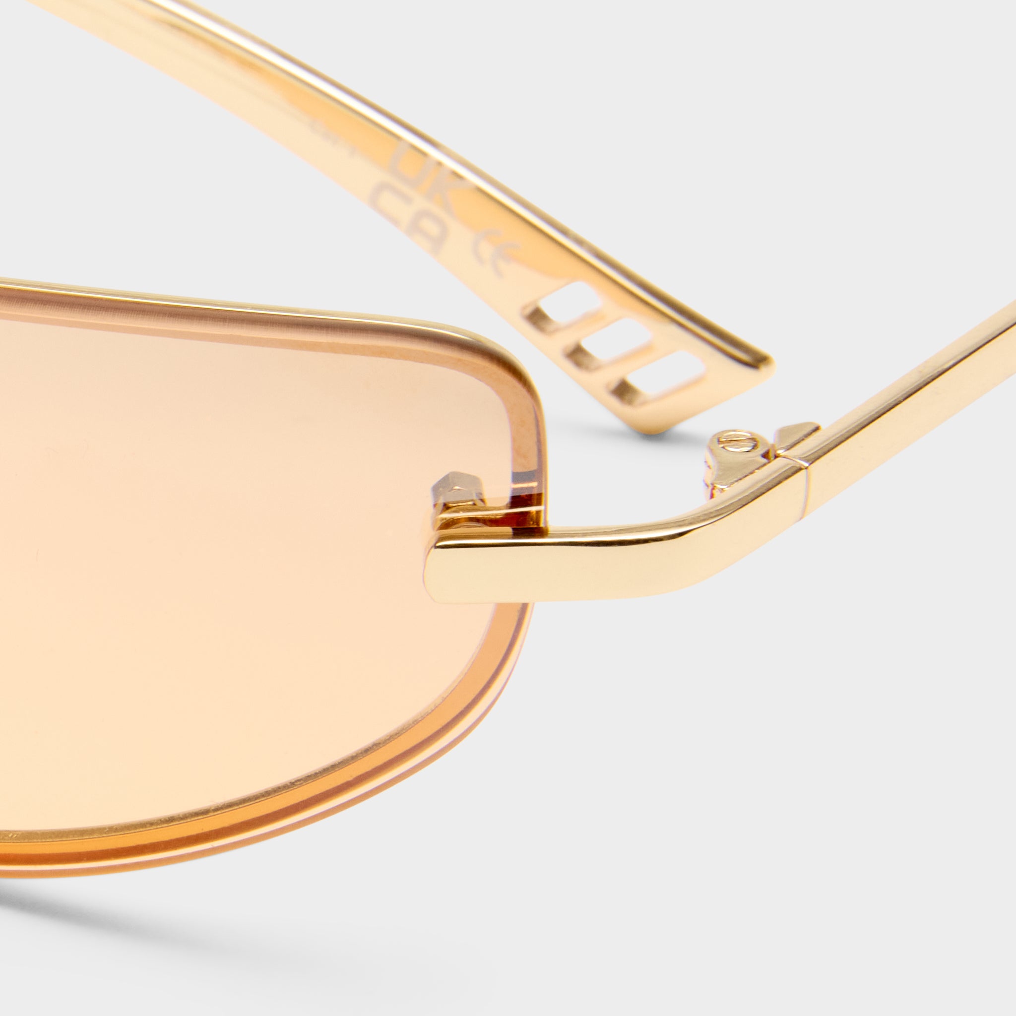 Bubbles Gold Female Wrap Sunglasses | Le Specs