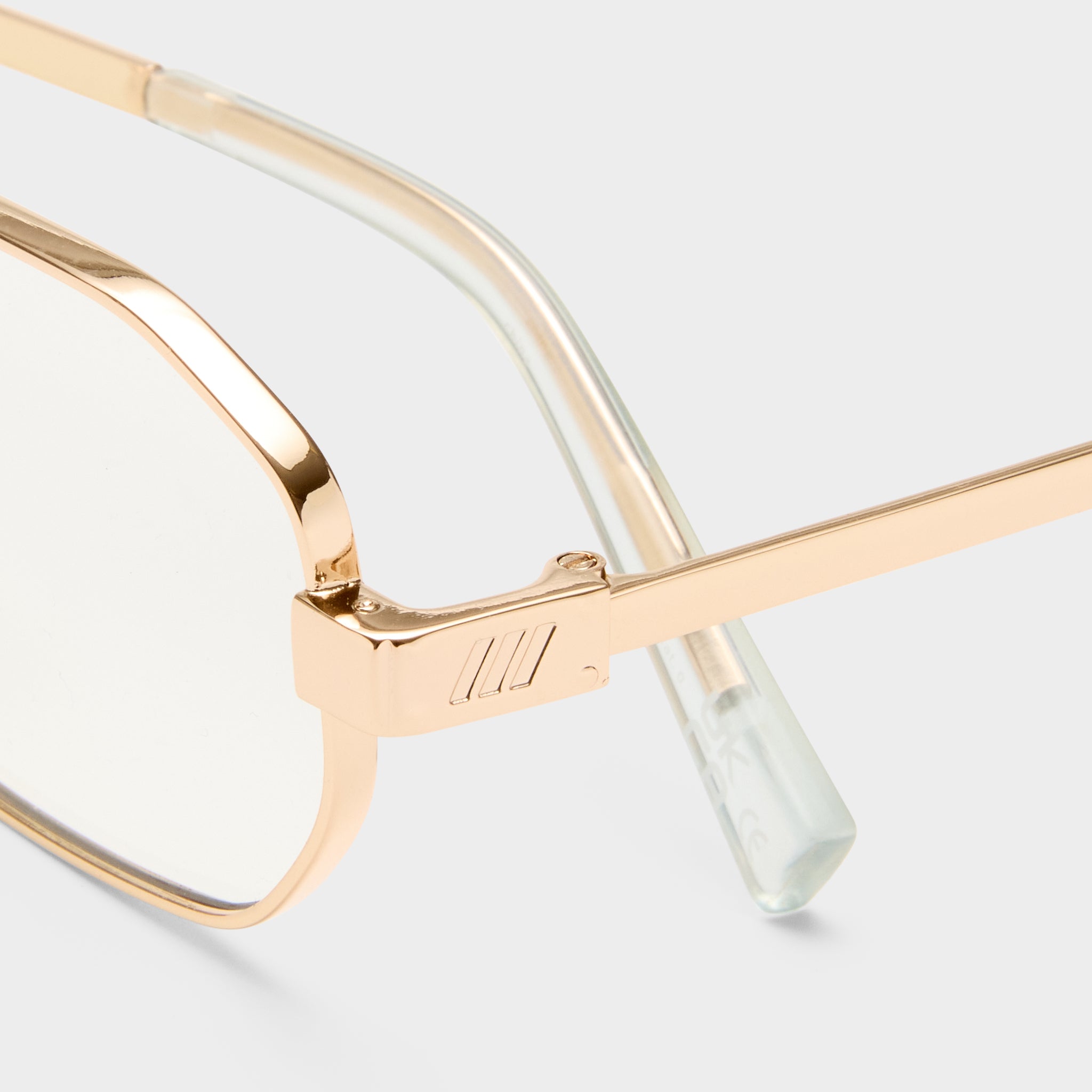 Mythic Gold Uni-Sex Octagon Blue Light | Le Specs