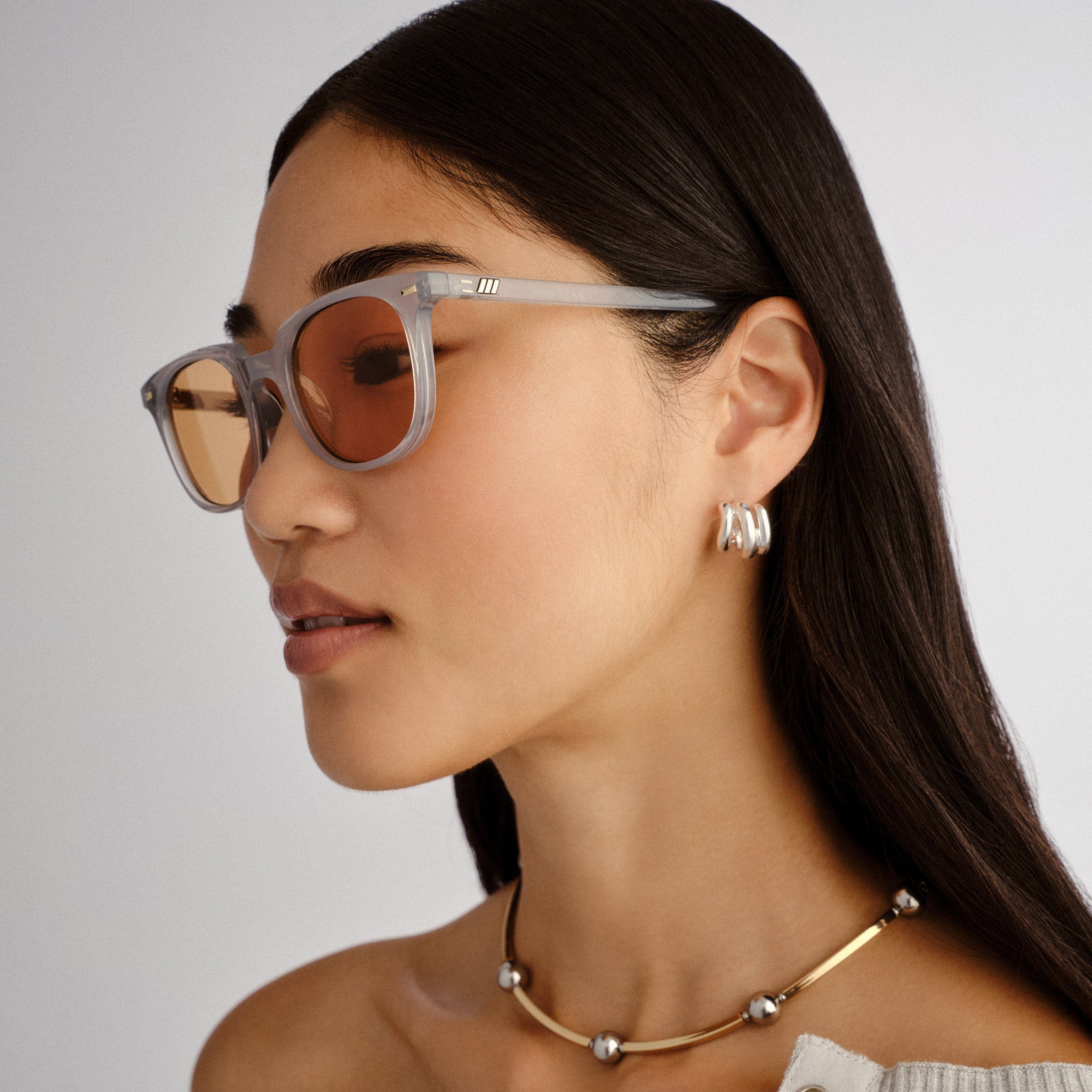 Le Resolu Cloud Uni-Sex Round Sunglasses | Le Specs